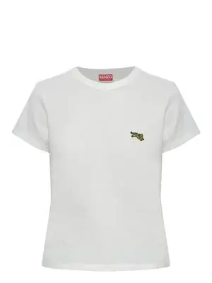 Kenzo Jumping Tiger Embroidered T-shirt - White