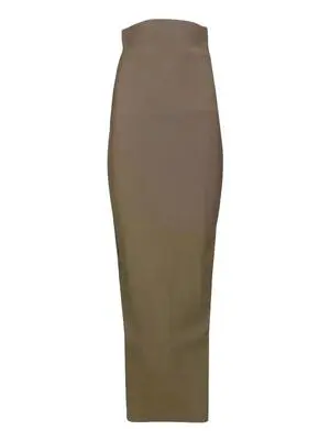 Rick Owens Dart Pillar Maxi Skirt - Brown