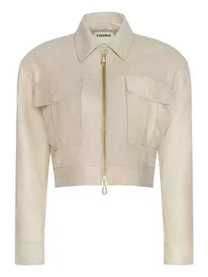 L'Agence Micah Quilted Leather Jacket - Neutrals