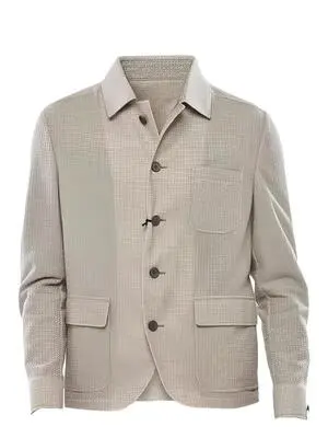 Corneliani Circle Cotton-knit Overshirt - Neutrals