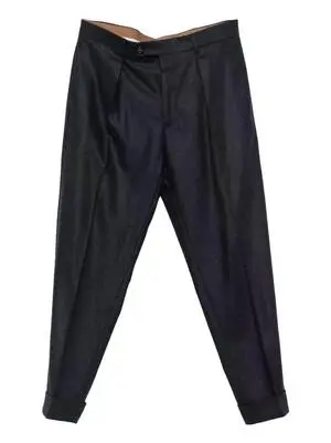 BERWICH Pleated Wool Trousers - Blue