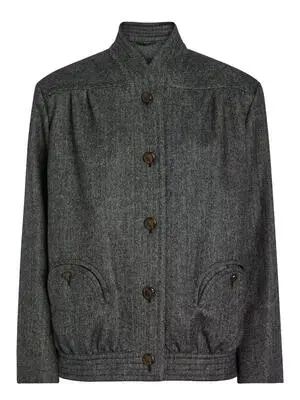 BLAZÉ MILANO Herringbone Smiley Pocket Jacket - Grey