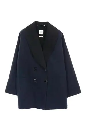 Hermès 2010s Serie Button Coat - Blue