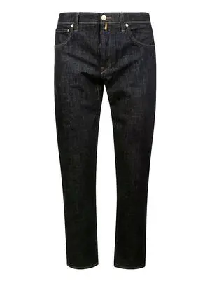 Incotex Logo Patch Jeans - Blue
