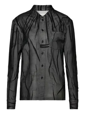 MAISON MARGIELA Creased Double-layer Shirt - Black