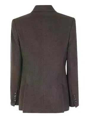 Eleventy Double-breasted Peak Lapel Blazer - Brown
