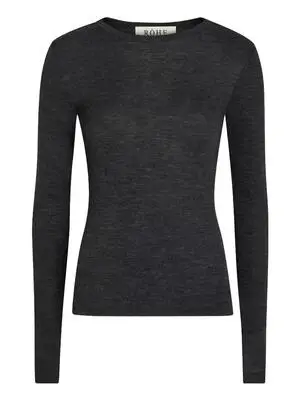 RÓHE Long-sleeve Crewneck Top - Grey
