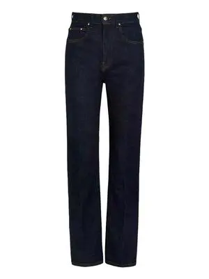 Ossou Contrast Stitch Straight-leg Jeans - Blue