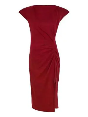 Isabel Marant Étoile Ruched Cap-sleeve Dress - Red