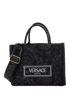 VERSACE Versace Athena Convertible Barocco Jacquard Small Tote Bag