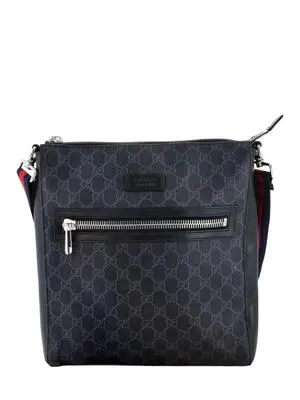 Gucci Gg Coated Canvas Messenger Bag - Black