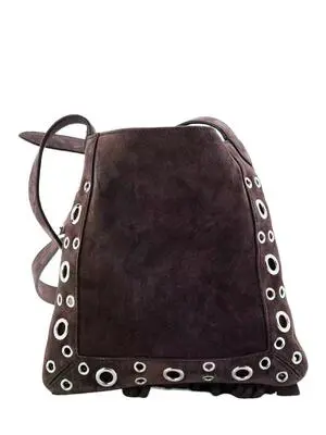 Valentino Garavani Studded Leather Shoulder Bag - Brown