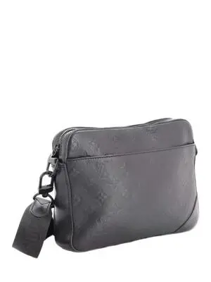 LOUIS VUITTON Monogram Shadow Leather Duo Messenger Bag - Black