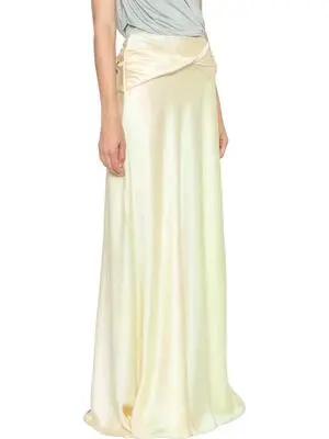 Arcina Ori Twisted-waist Maxi Skirt - Neutrals