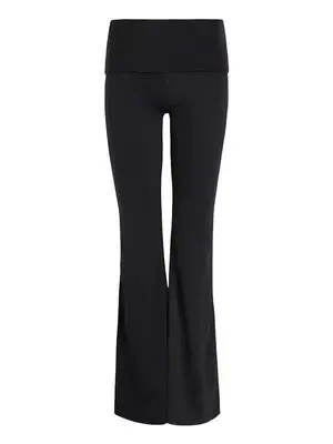 TALA Fold-over Flared Trousers - Black