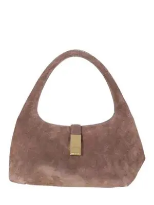 MOULIEBRE Logo-plaque Suede Tote Bag - Brown