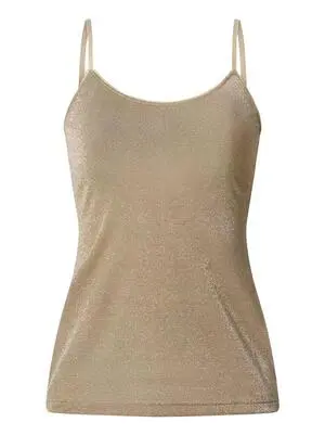 Momoni Airelle Lurex-jersey Top - Neutrals