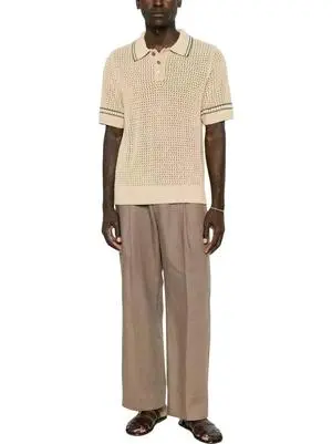 CHE Bennett Knitted Polo Shirt - Neutrals