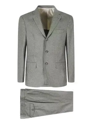 Eleventy Single-breasted Suit - Green