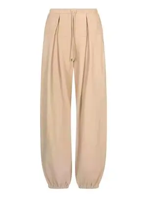 Sportmax Pleated Drawstring Track Pants - Neutrals