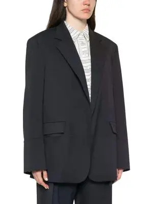 N°21 Notched Lapel Panelled Jacket - Black