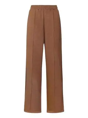 HINNOMINATE Pintuck Straight Leg Trousers - Brown