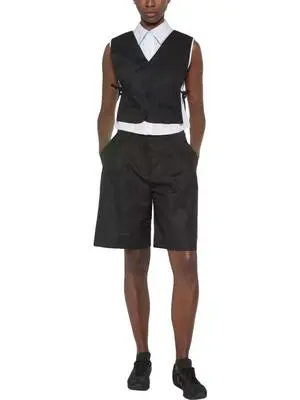 Sandro Pinstripe Buttoned Vest - Black