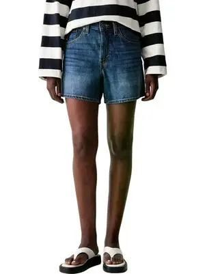 LEVI'S Cinch Logo-patch Denim Shorts - Blue