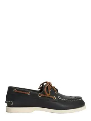 Timberland Contrast-stitch Lace-up Boat Shoes - Blue