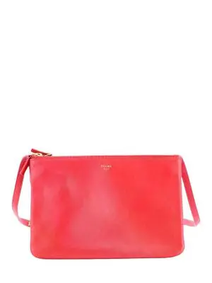 Celine Trio Leather Small Crossbody Bag - Red