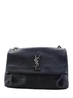 Saint Laurent Sunset Leather Medium Shoulder Bag - Black