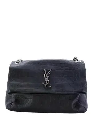 Saint Laurent Sunset Leather Medium Shoulder Bag - Black