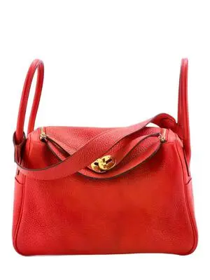 Hermès Hermès Lindy Bag Clemence Shoulder Bag Red