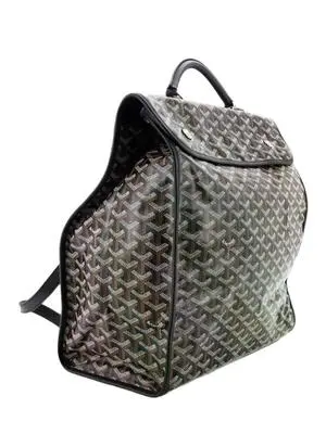 Goyard Saint Leger Briefcase Backpack In Coated Canvas - Black