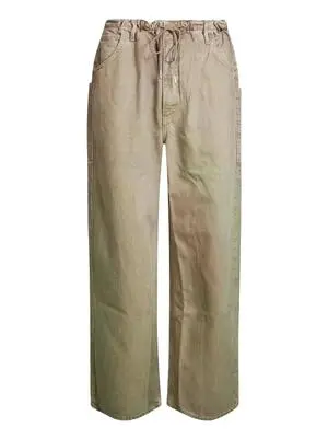 AGOLDE AGOLDE Shaw Drawstring Wide Leg Jeans Neutrals