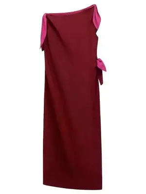LIVIANA CONTI Liviana Conti Maxi Dress With One-Shoulder Design And Bow Detail