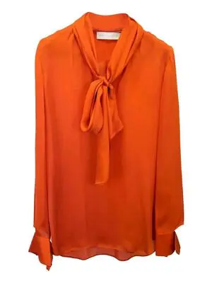 Stella McCartney Silk Pussy-bow Blouse - Orange