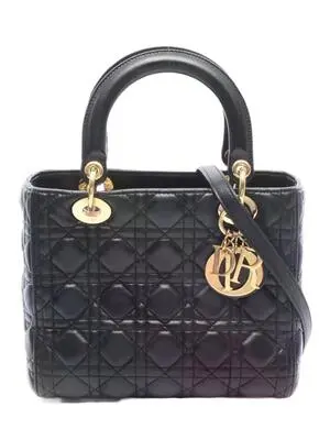 Dior Lady Cannage Tote Bag - Black