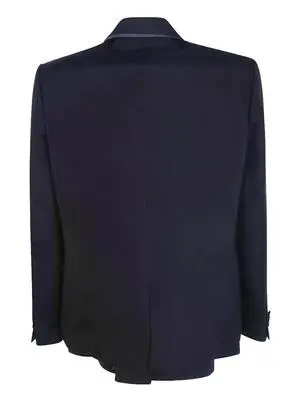 Sacai Layered Silk Blazer - Blue