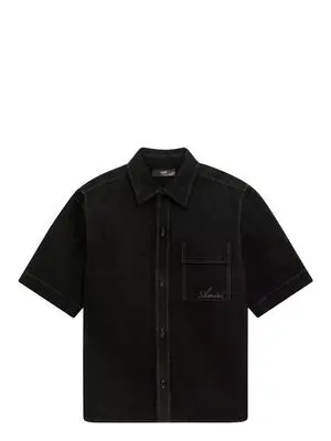 Amiri Script-pocket Os Shirt - Black