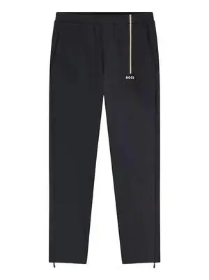 BOSS Logo-print Stripe-detail Track Pants - Black