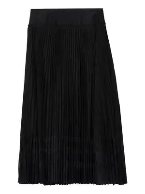 3.1 Phillip Lim Midi Lace-trim Pleated Skirt - Black