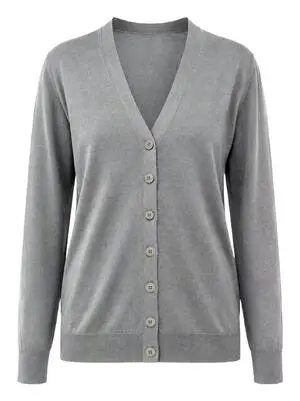 MRZ V-neck Wool Cardigan - Grey