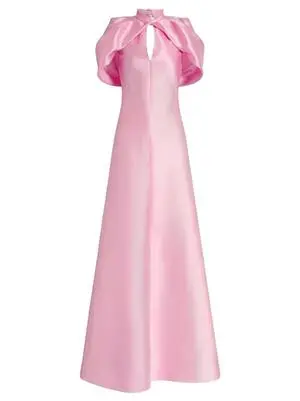 Alberta Ferretti Alberta Ferretti Maxi Dress With Draped Sleeves Pink