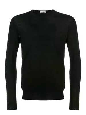 PAOLO PECORA Wool Crew Neck Pullover - Black