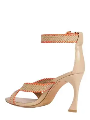 ALEXANDRE BIRMAN Giorgia Woven Leather Sandals - Neutrals