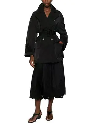 Ermanno Scervino Embroidered Pleated Midi Skirt - Black