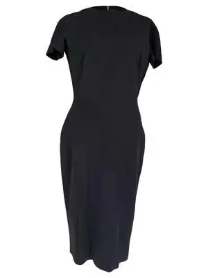 VICTORIA BECKHAM Victoria Beckham Short Sleeve Midi Dress With Rear Zip