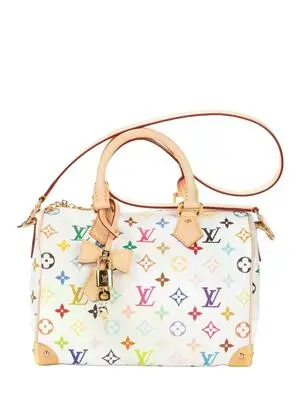 LOUIS VUITTON Takashi Murakami 25 Speedy Bandoulière - White