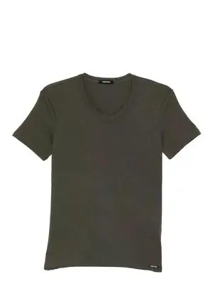 TOM FORD Logo-patch T-shirt - Green